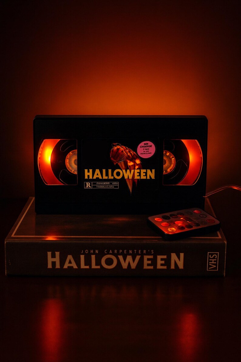 Custom Light-up VHS Tape | Horror and Retro Movie Night Decor ...