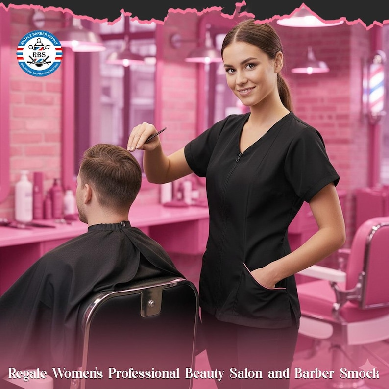 Regale Barber Supply Womens Professional Beauty Salon and Barber Smock ...