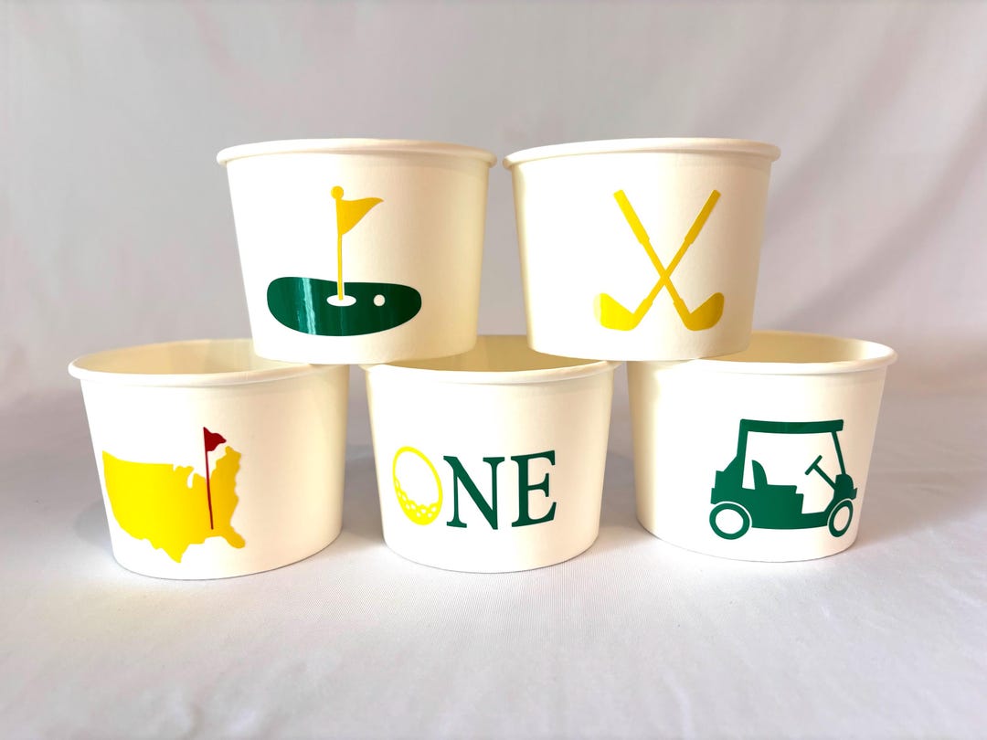 Hole in One Snack Cups: Golf First Birthday Cups, Masters Theme Cups, 8 ...