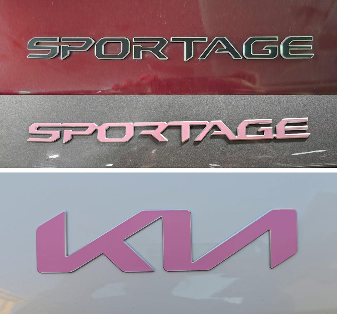 Badge Overlay Decal Set | Fits Sportage MY22-26 | Front + Rear ...