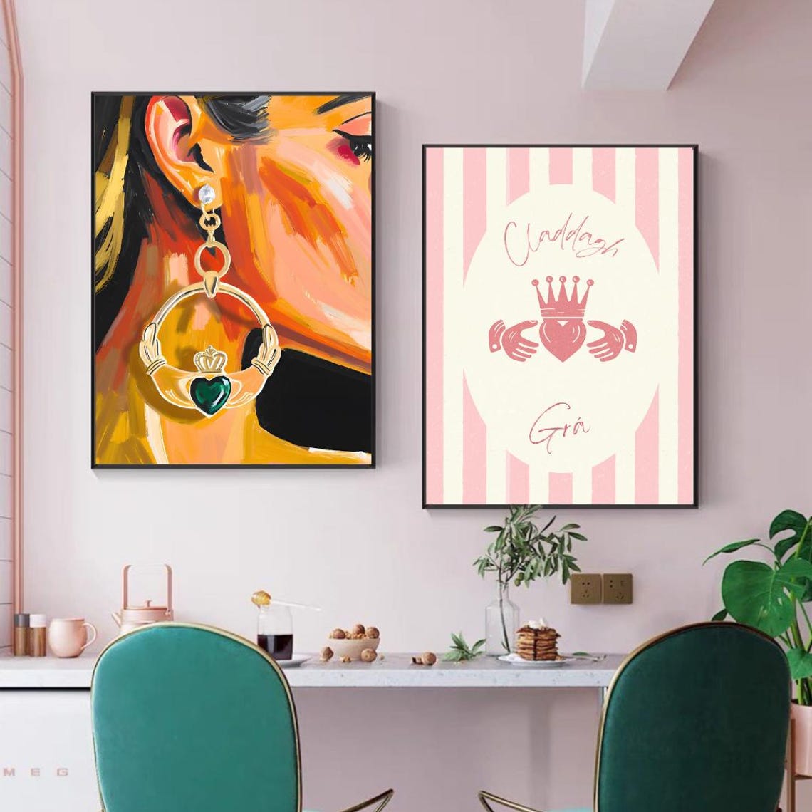 Irish Claddagh “grá” Digital Print Claddagh Ring Love Symbol Wall Art ...