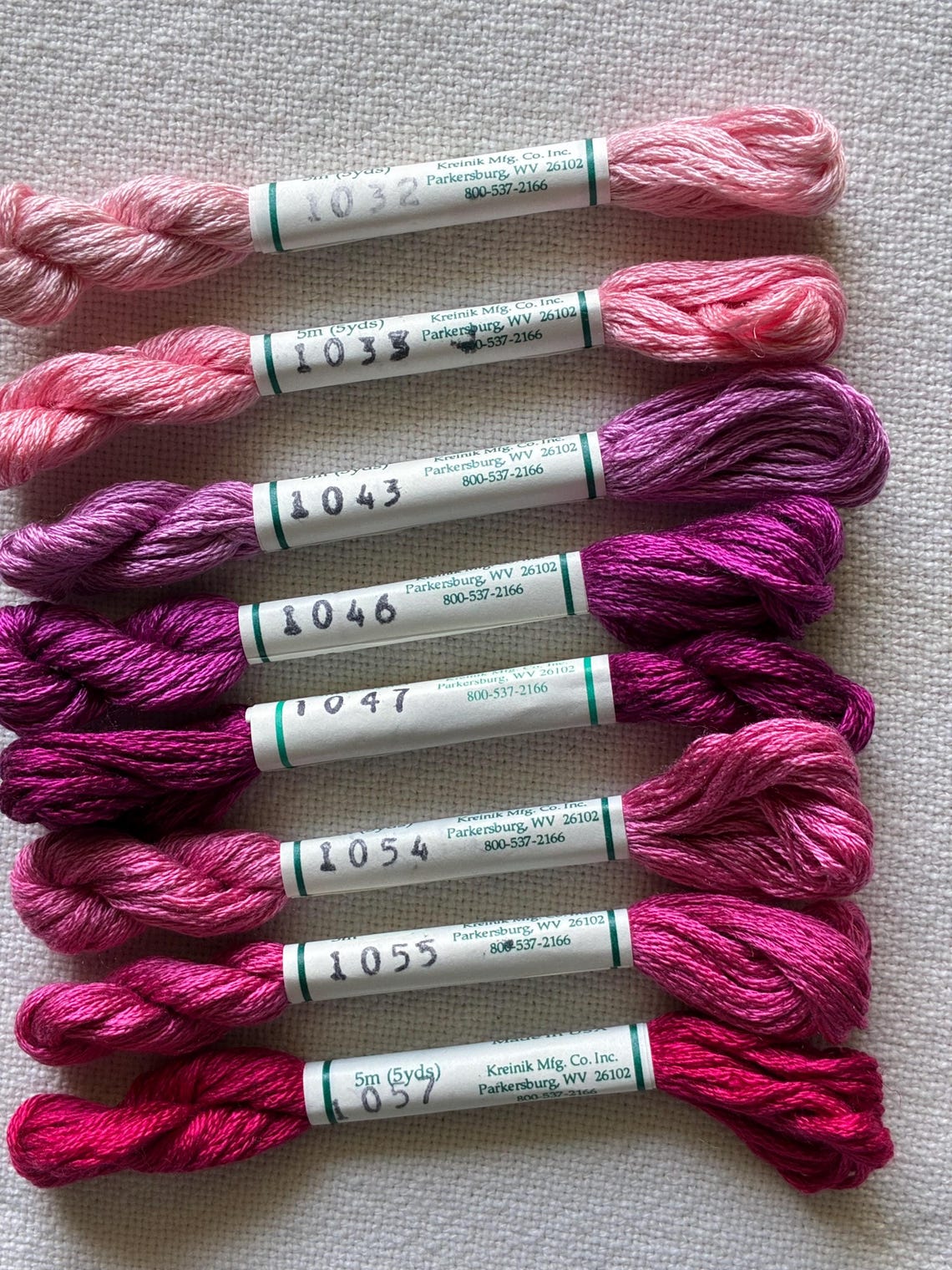 Kreinik Silk Mori, Pyo Colors, First 70 Colors, 6 Ply Silk Floss, 5 ...