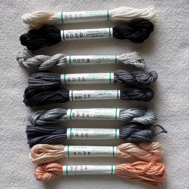Kreinik Silk Mori, Pyo Colors, Second List of Colors, 6 Ply Silk Floss ...