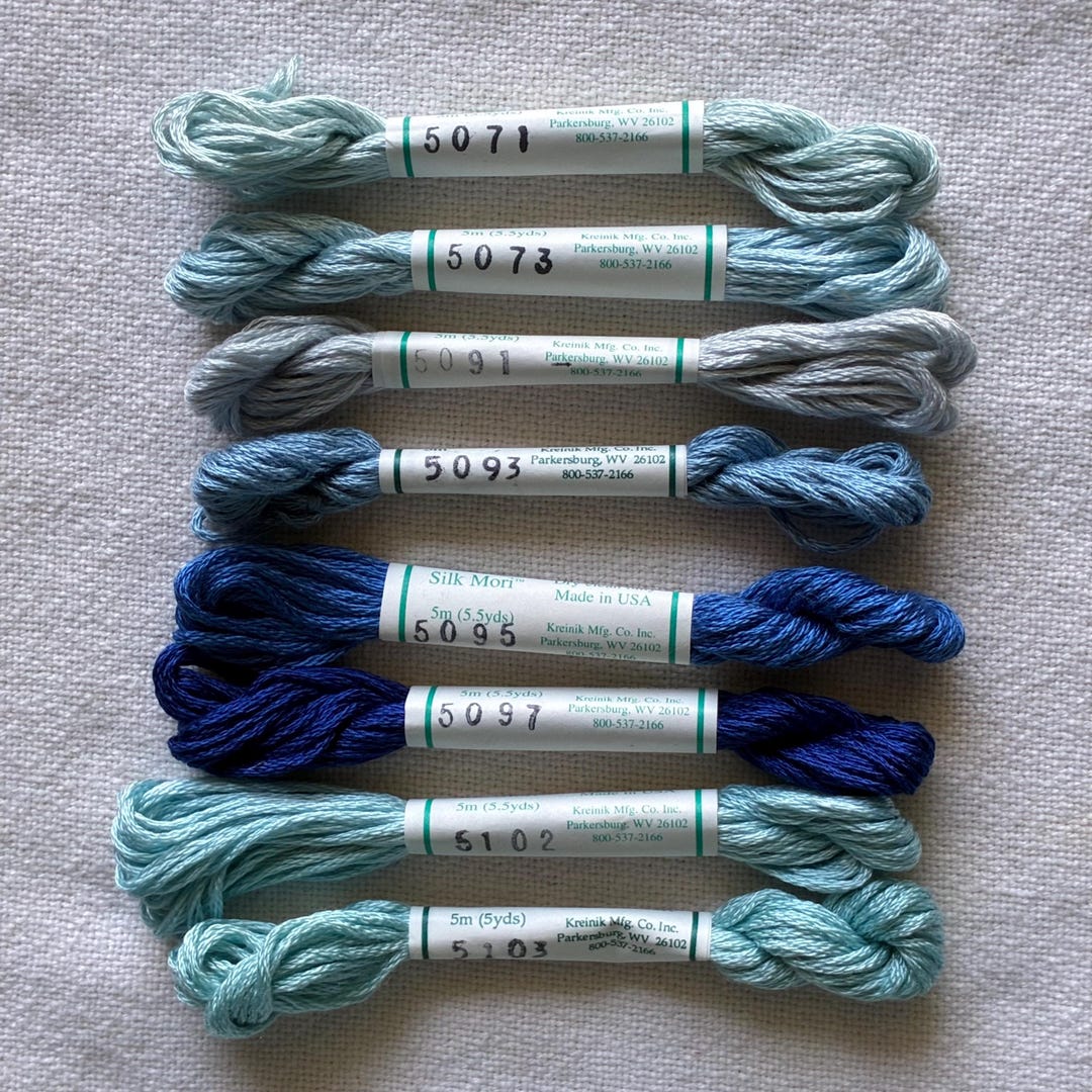 Kreinik Silk Mori, Pyo Colors, Second List of Colors, 6 Ply Silk Floss ...