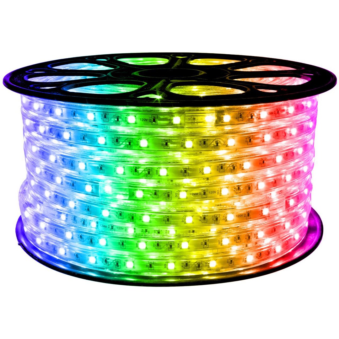 RGB Color Changing LED Strip Light - 120 Volt - High Output (SMD 5050 ...