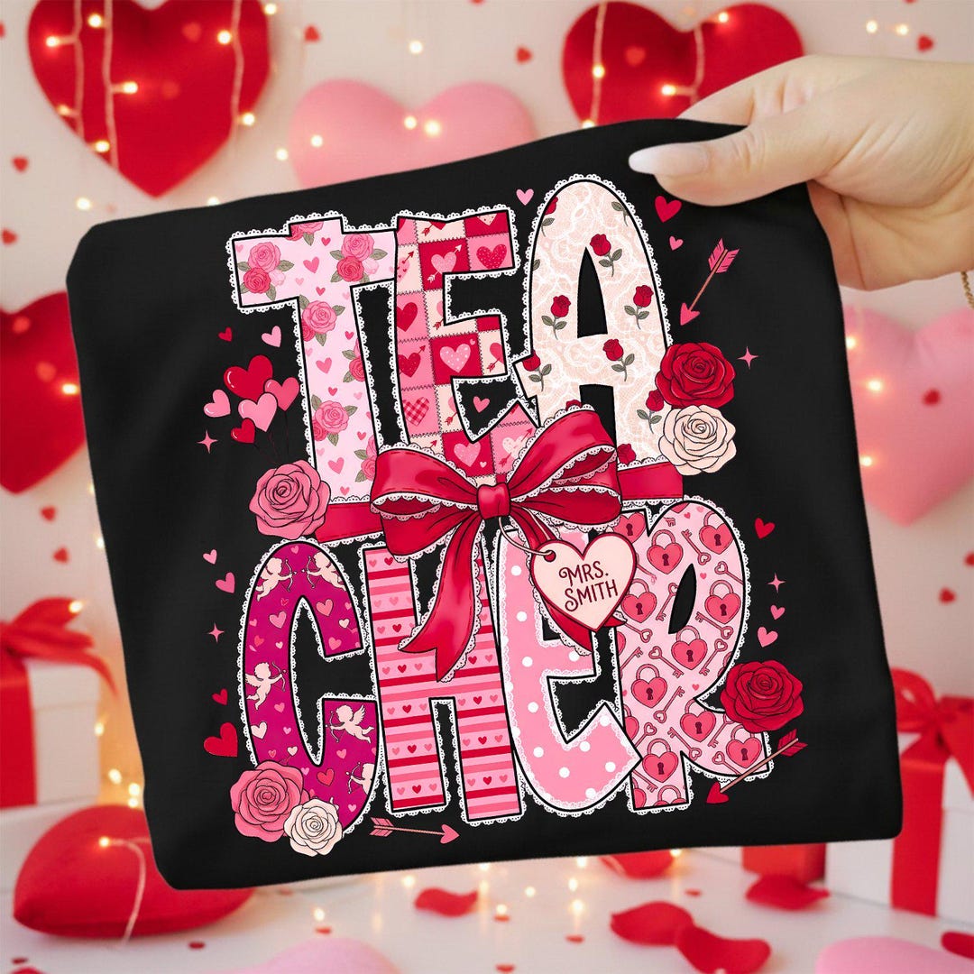 Valentine Teacher Lace Png, Valentine Teacher Png, School Png, Teacher ...