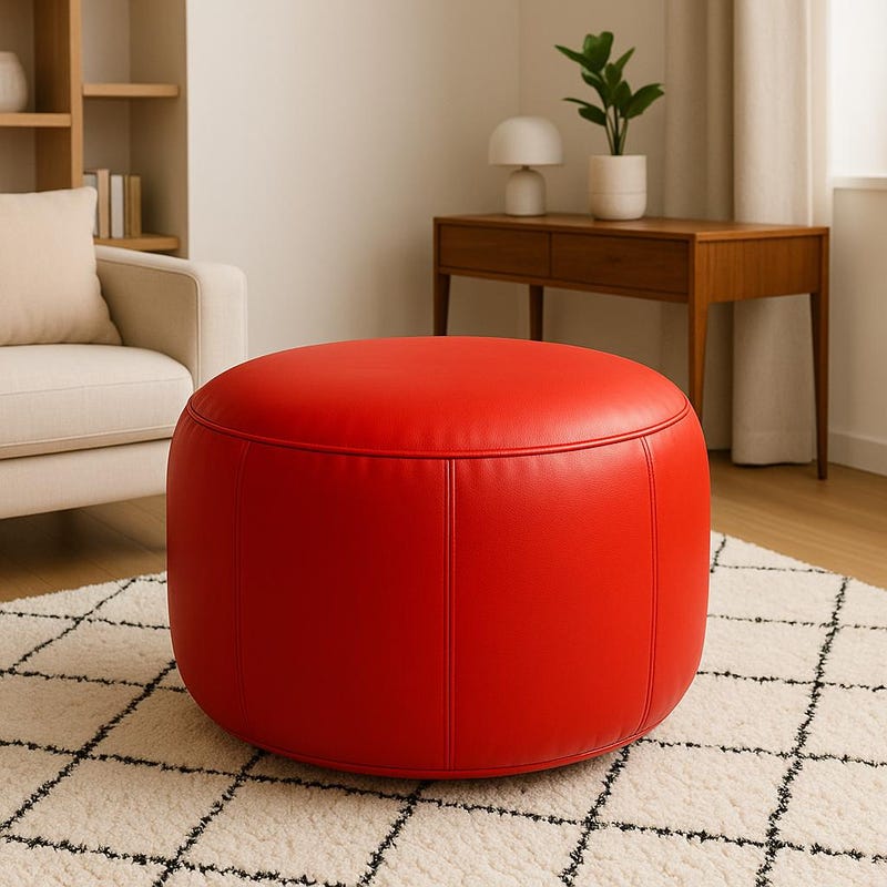 Red Pouf - Etsy
