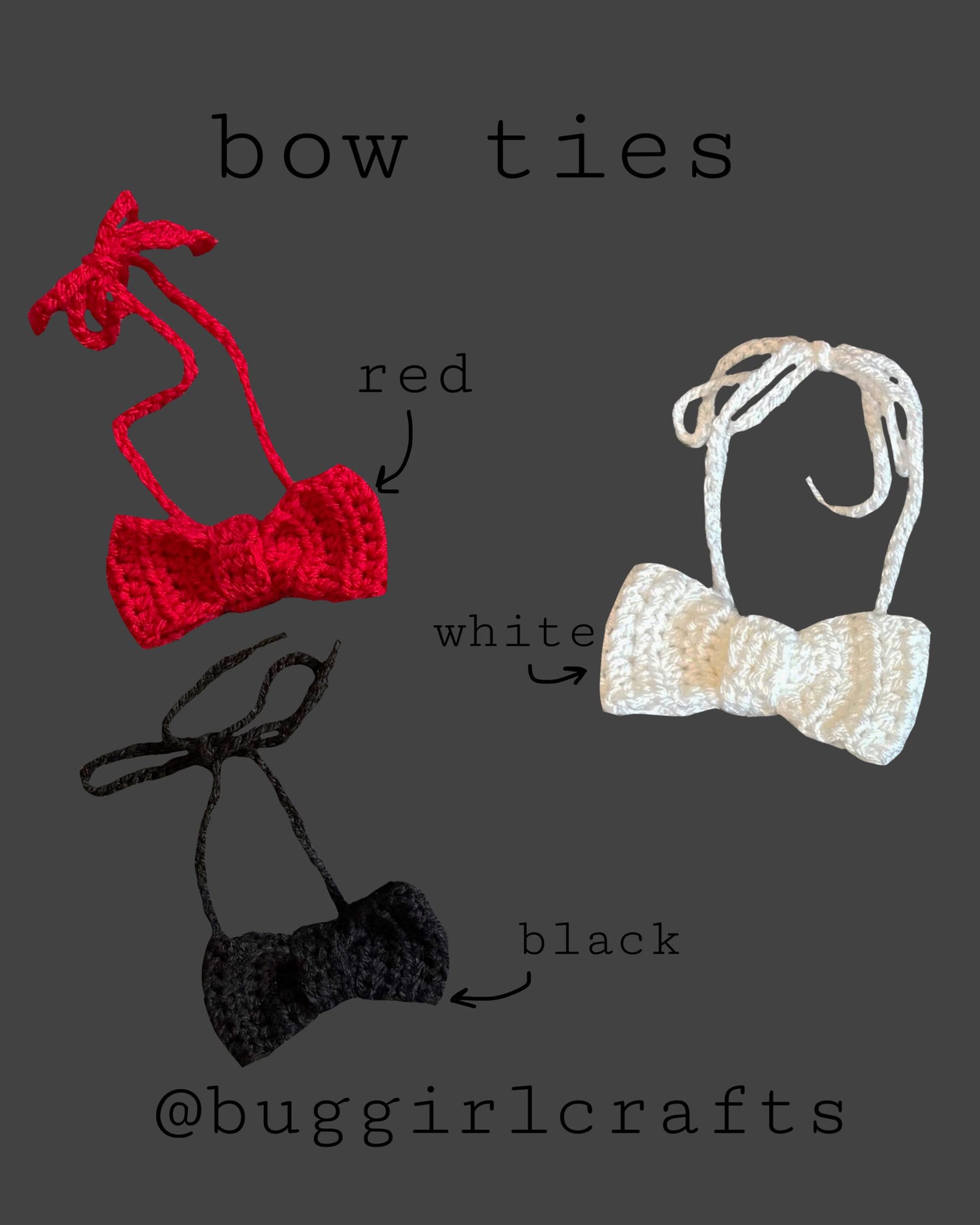 Crochet Cat Necktie or Bow Tie – Handmade Pet Collar - Etsy