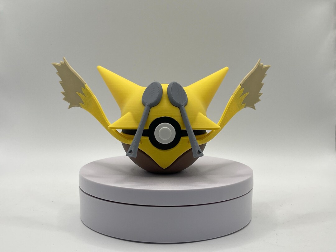 Alakazam Inspired Pokéball | 3D Printed Pokémon Collectable | Psychic ...