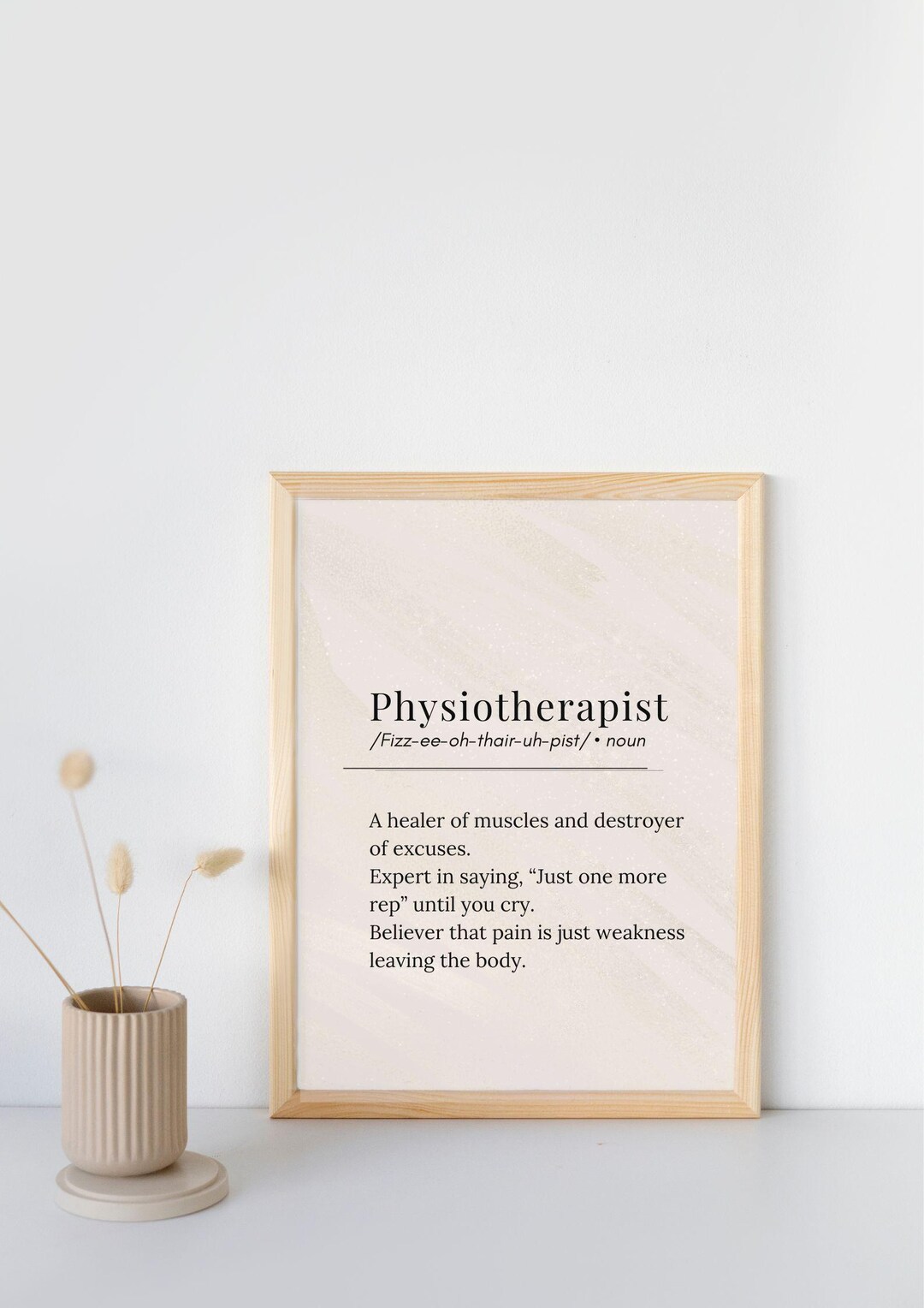 Funny Physiotherapist Definition Poster – Printable Clinic Wall Art for ...