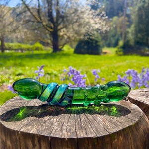 Swirled & Pearled Dual End Glass Massager - Etsy