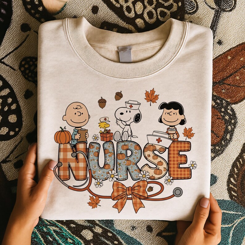 Snoopy Fall Nurse PNG: Thanksgiving Peanuts Cartoon (digital Download ...