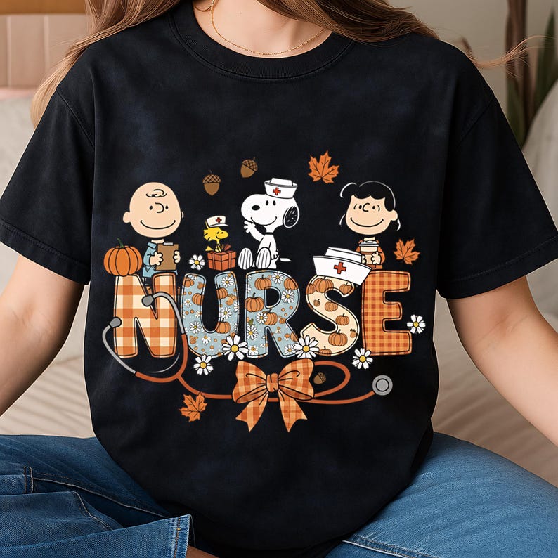 Snoopy Fall Nurse PNG: Thanksgiving Peanuts Cartoon (digital Download) - Etsy