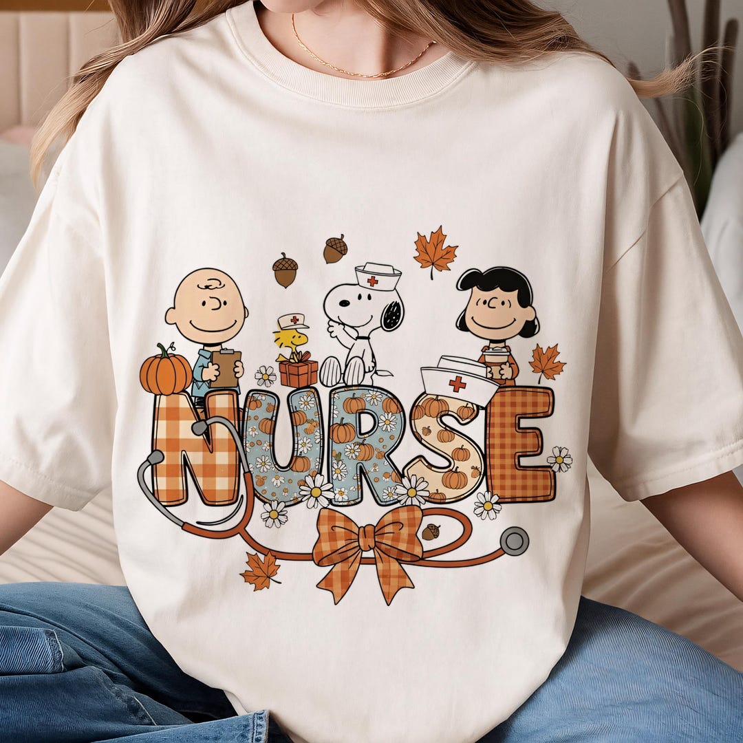 Snoopy Fall Nurse PNG: Thanksgiving Peanuts Cartoon (digital Download ...