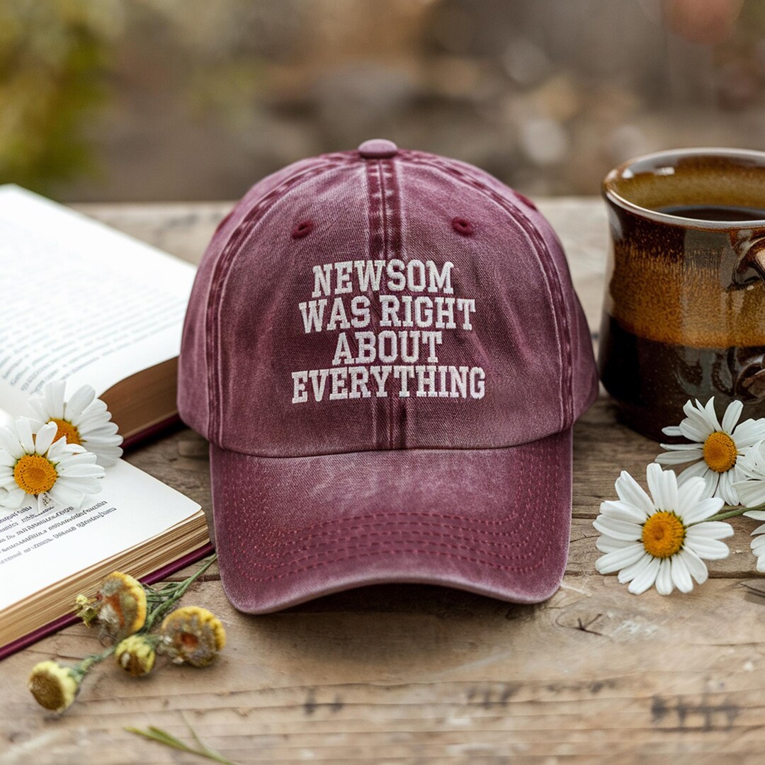 Gavin Newsom Was Right Hat: Embroidered Political Dad Cap - Etsy