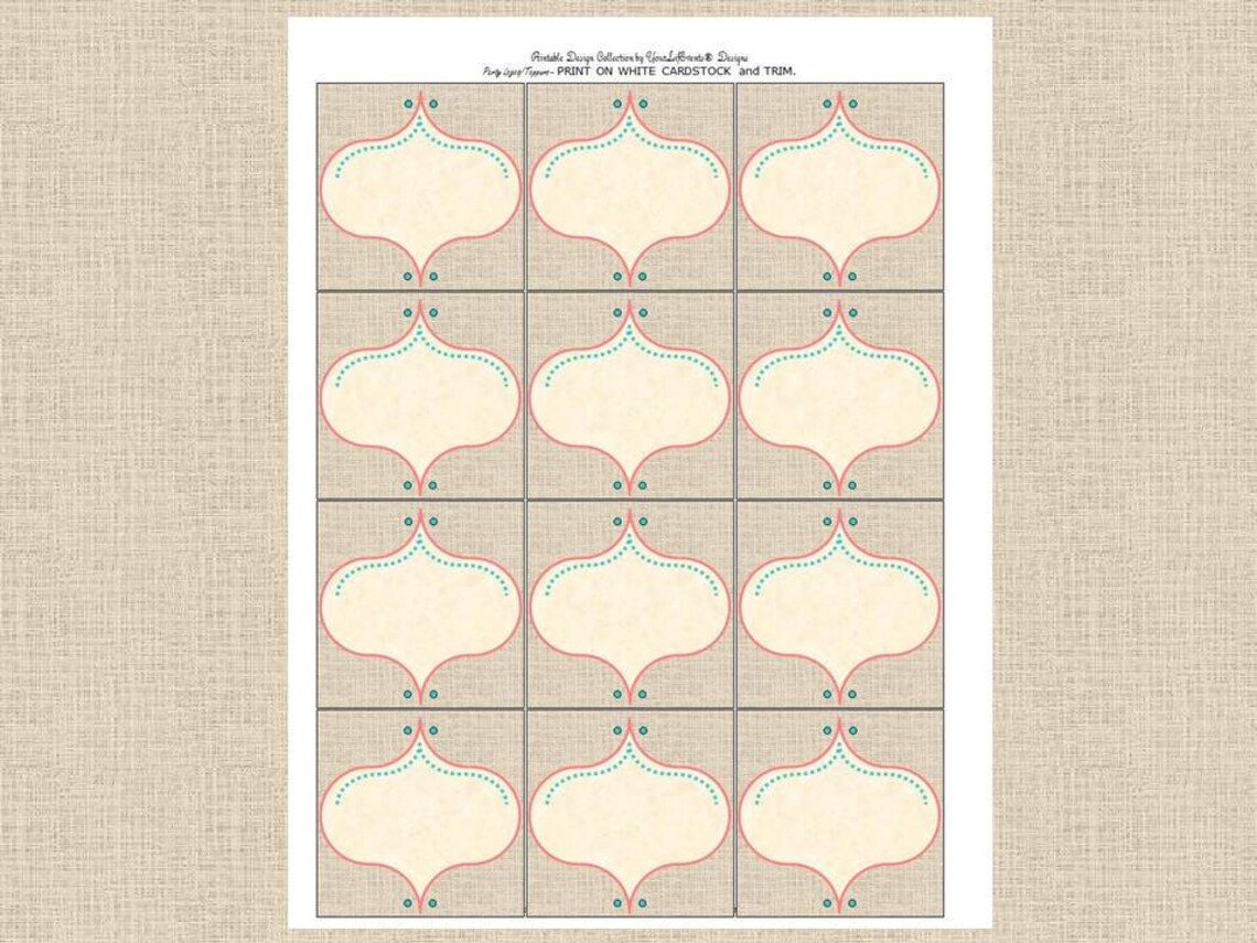 Vintage Tea Party Logo Labels/toppers / Instant Download Tea - Etsy