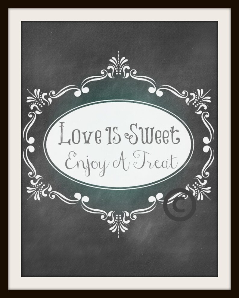 Wedding Sign / Cake or Sweets Table / Chalkboard Wedding Sign / Instant ...