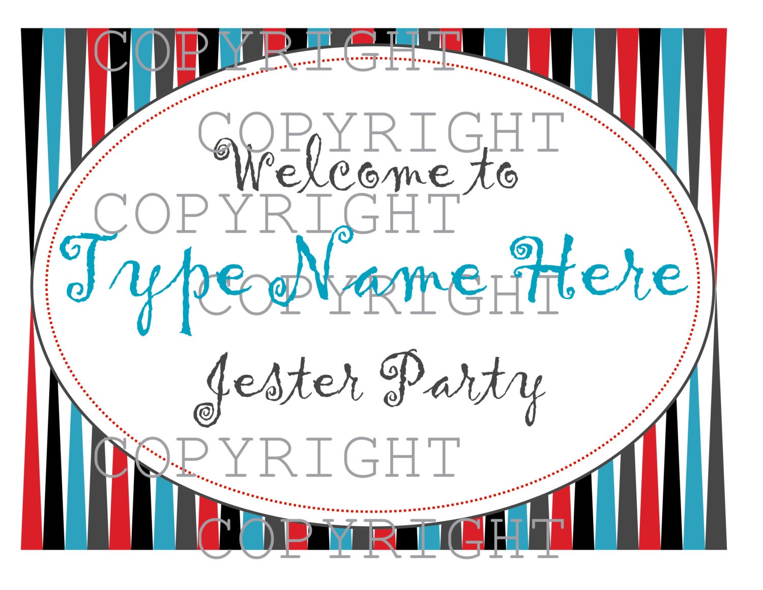 Jester Birthday Party PRINTABLES Jester Themed - DIY Printable Jester ...