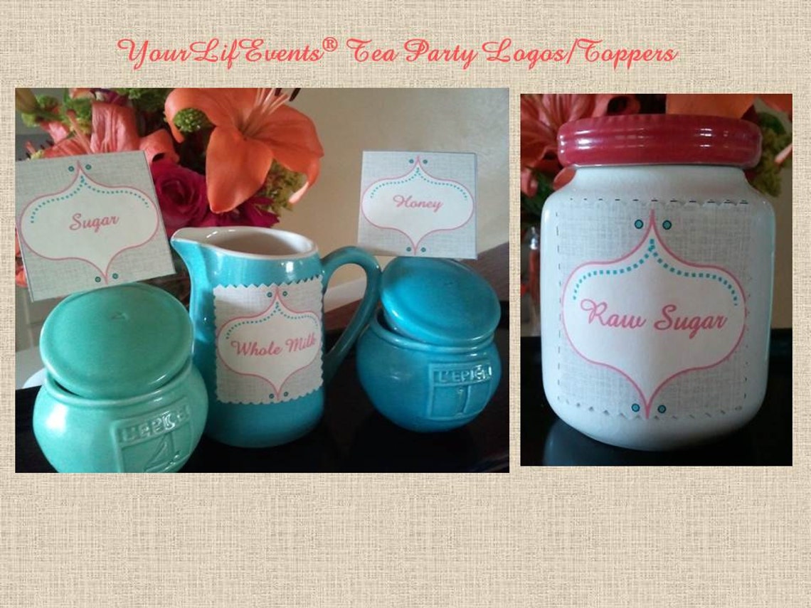 Vintage Tea Party Logo Labels/toppers / Instant Download Tea - Etsy