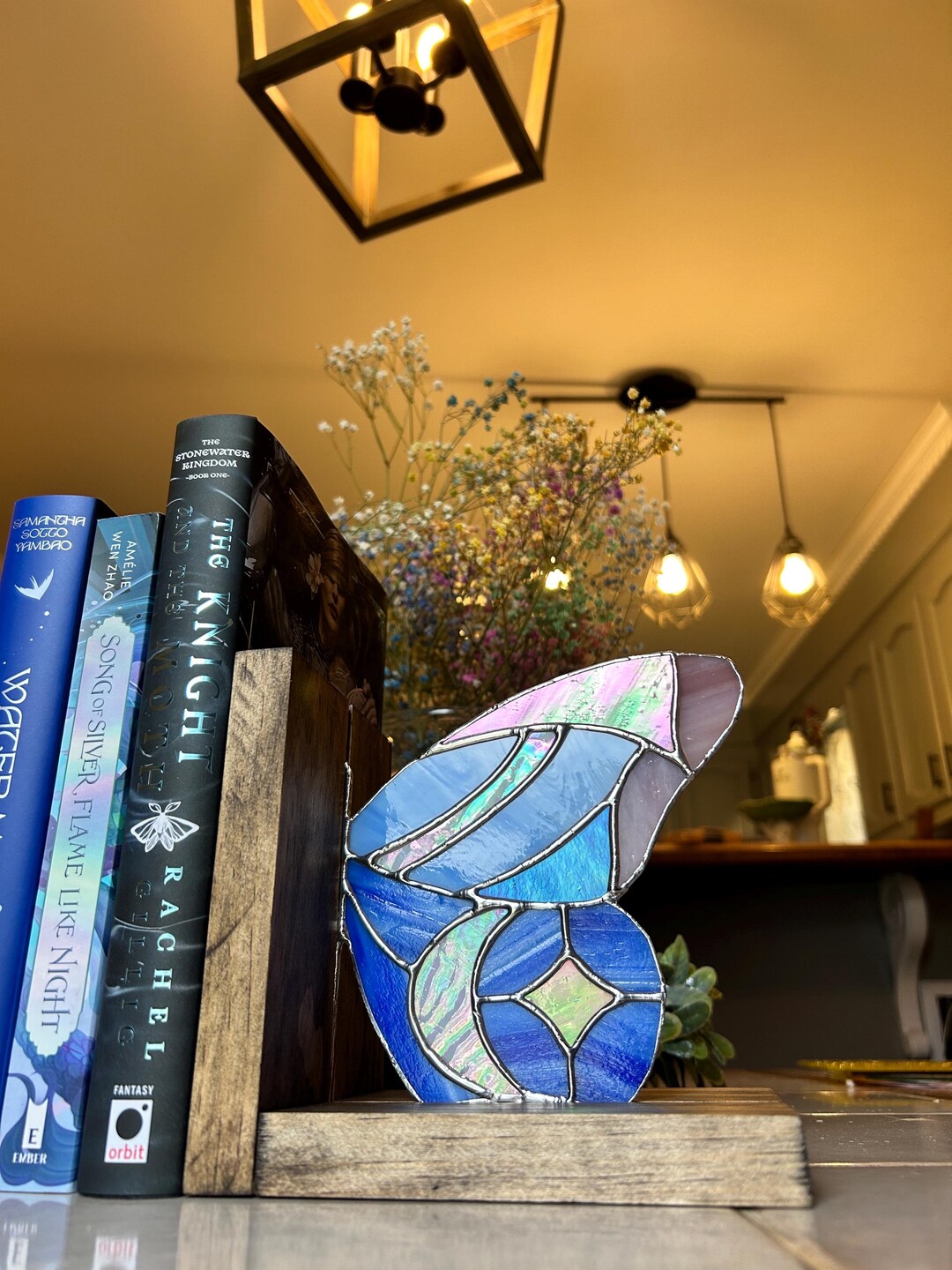 Butterfly Stained Glass Bookend - Etsy