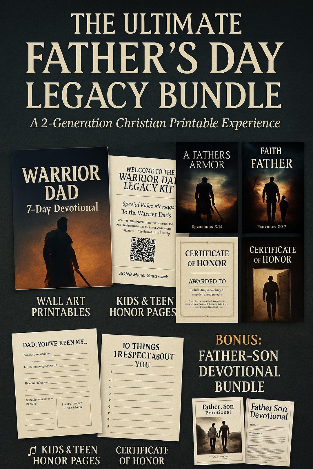 Warrior Dad Legacy Kit: Christian Father's Day Devotional Bundle ...