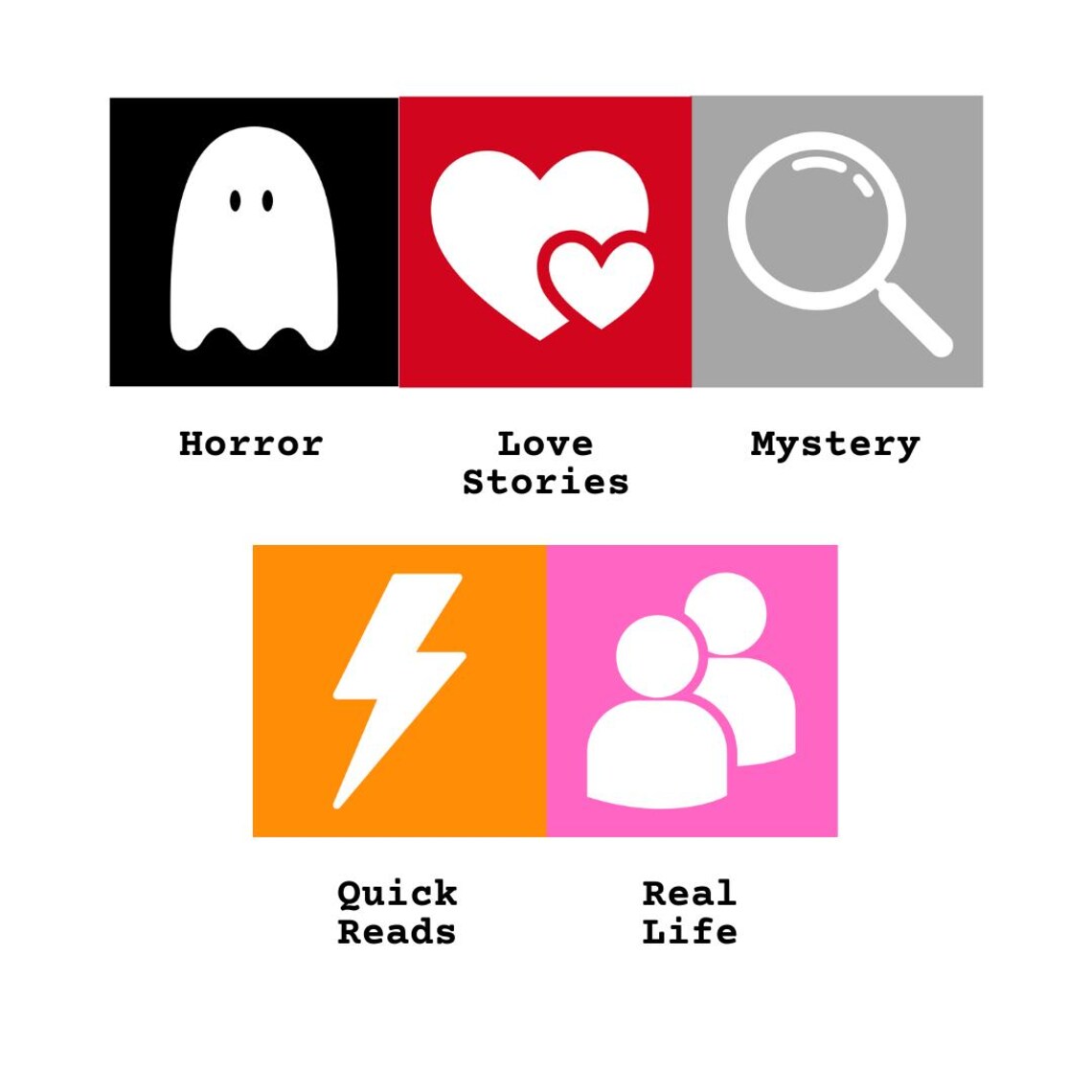 Fiction Genre Labels - Etsy