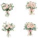 Soft Pink Roses Wedding Clipart Bundle, 13 PNG Elements, Blush Floral ...