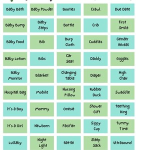 Dinosaur Baby Shower Bingo Game: 25 Unique Cards (digital Download) - Etsy