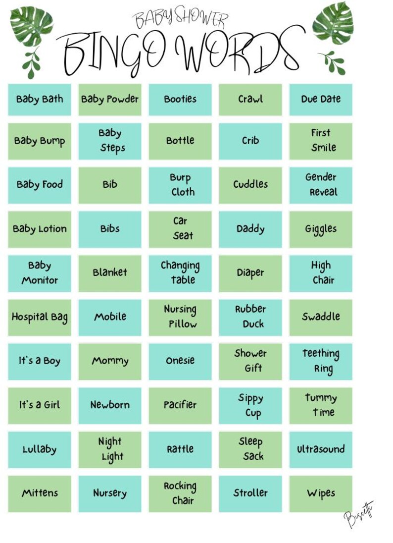 Dinosaur Baby Shower Bingo Game: 25 Unique Cards (digital Download) - Etsy
