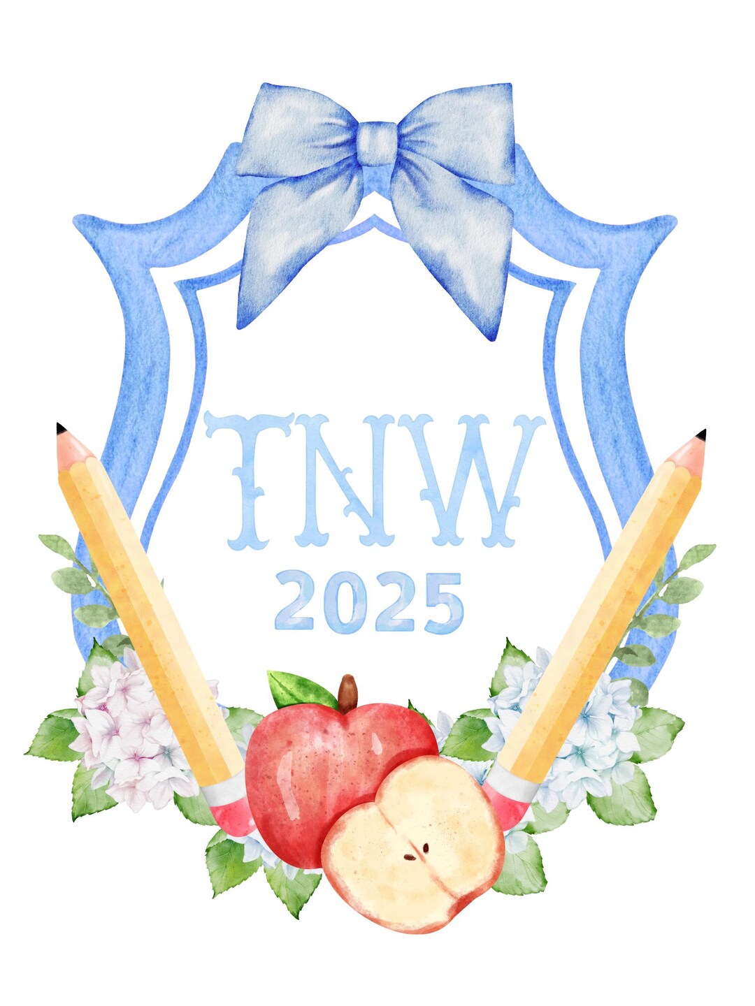 Personalized Teacher Classroom Door Crest: Watercolor Design (digital ...