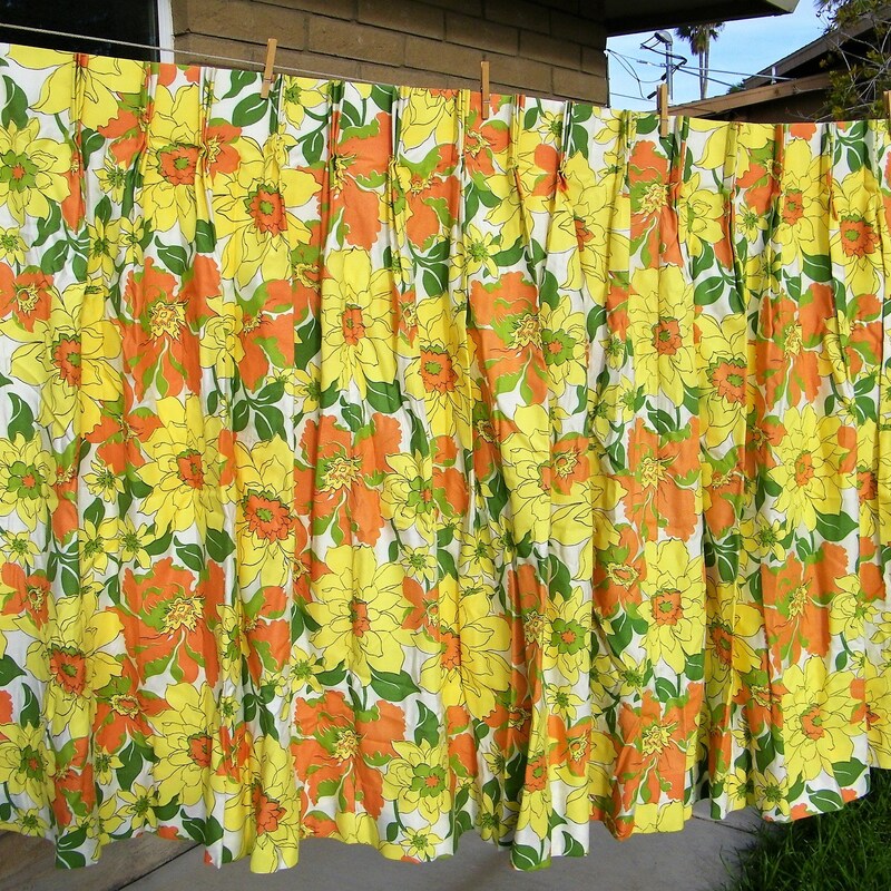 1970s Curtains - Etsy