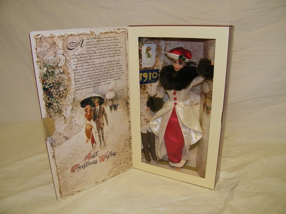 Vintage NRFB Mint NOS Second in Series Barbie Hallmark Holiday Memories ...