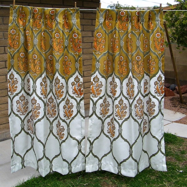 1970s Curtains - Etsy