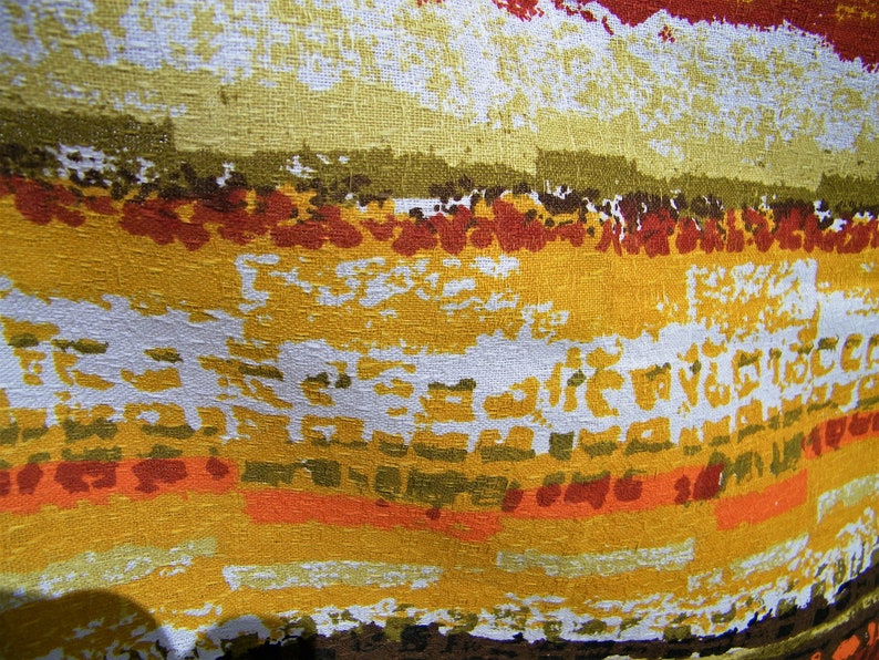 Yardage 60s 70s Tiki 1960s 1970s Material Fabric Mid Century - Etsy