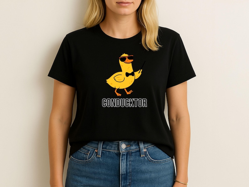Conducktor Pun Shirt for Music Lovers, Funny Duck Graphic Tee With ...