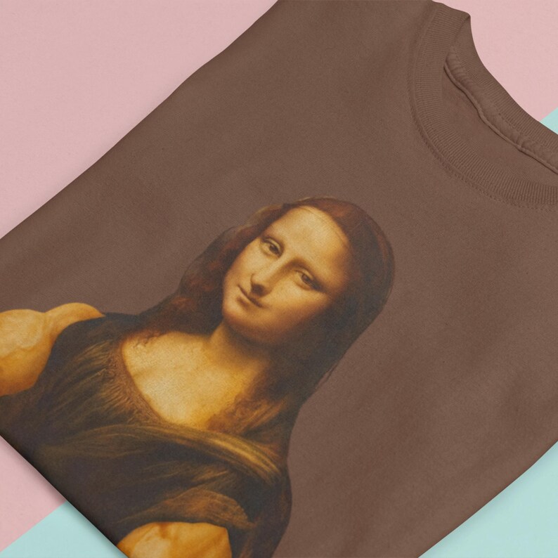 Mona Lisa Bodybuilder T-shirt: Parody Art Gym Tee - Etsy