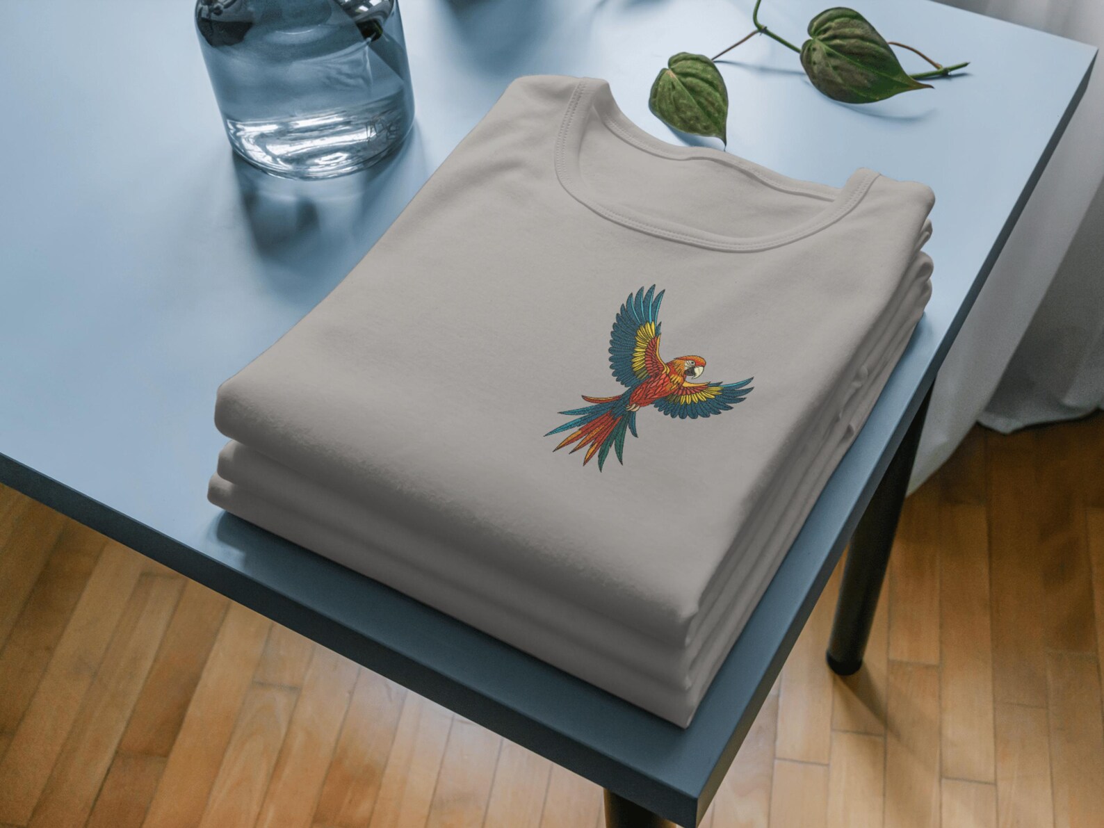 Colorful Macaw Bird Machine Embroidery Pattern, Flying Macaw Parrot ...