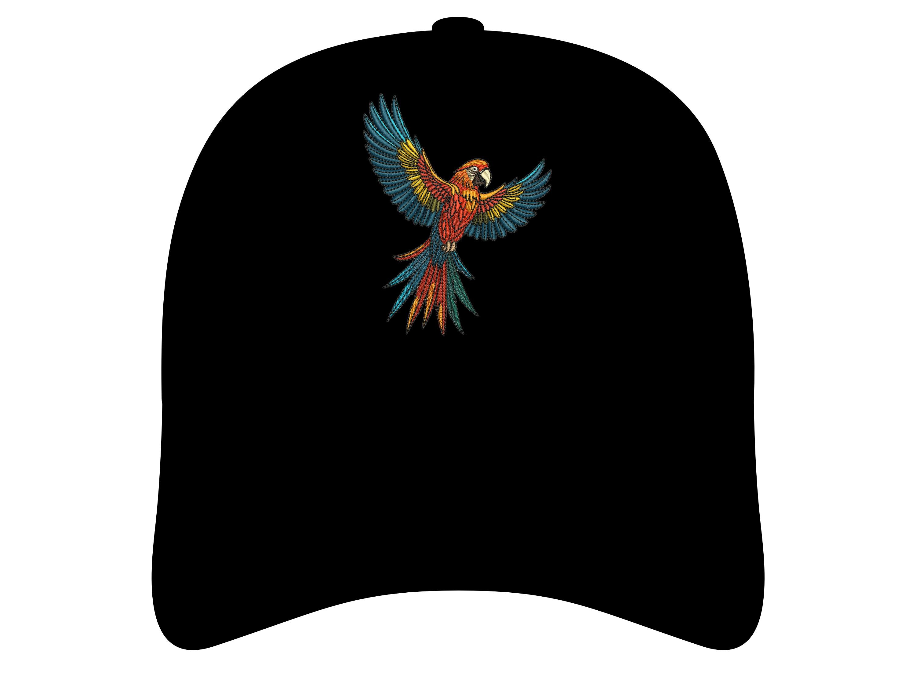 Colorful Macaw Bird Machine Embroidery Pattern, Flying Macaw Parrot ...