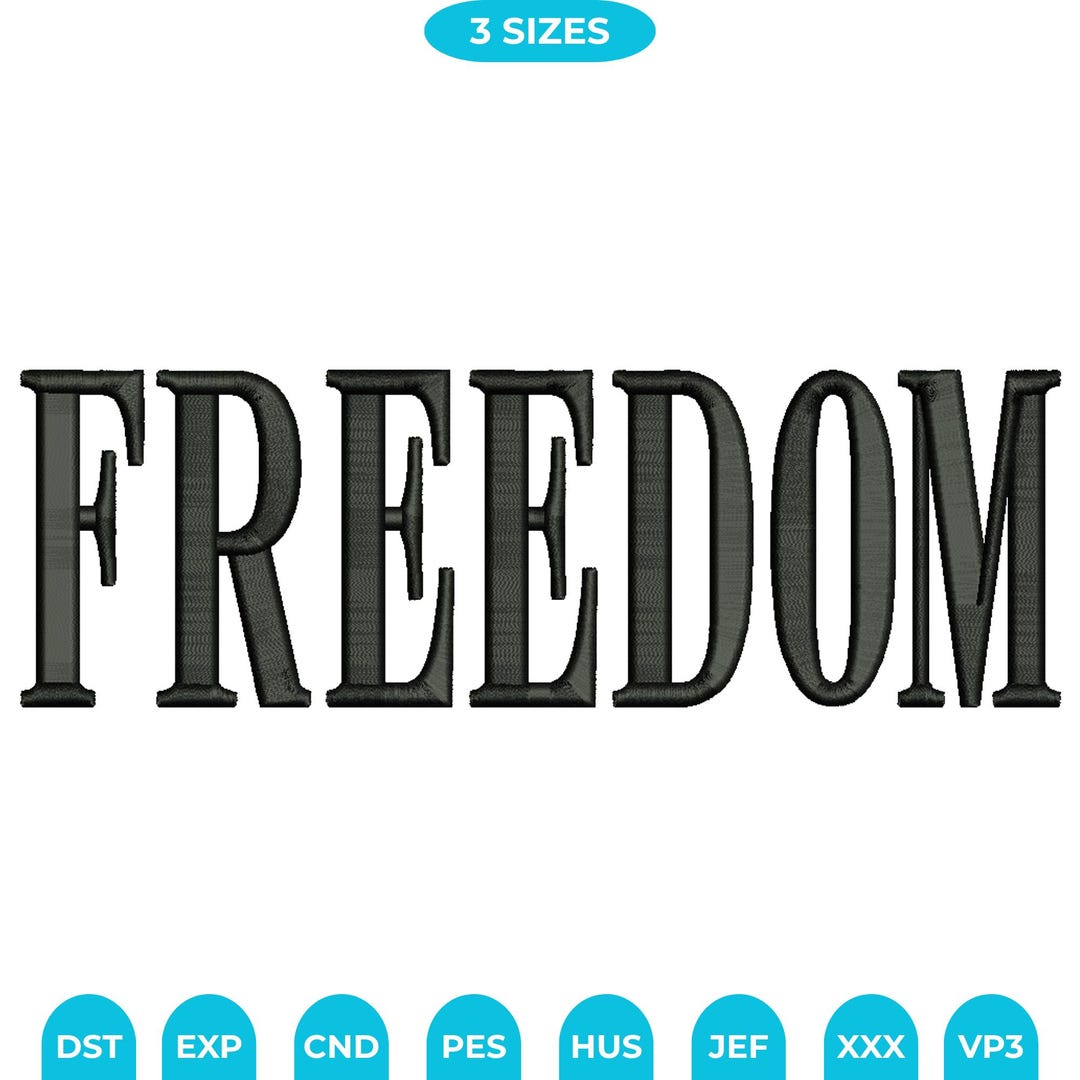 Freedom Puff Embroidery Design, Justice for Charlie Kirk Embroidery ...