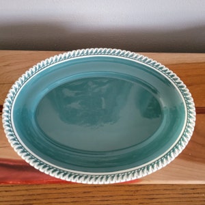 Vintage Harkerware Pottery Corinthian 11 Inch Serving Platter / Dark ...