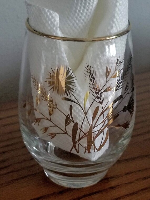 Home & Living Kitchen & Dining Tumblers Set of 6 Wheat Pattern Glasses ...
