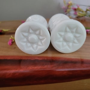 Vintage Fostoria Winburn White Milk Glass Salt and Pepper Shakers With ...