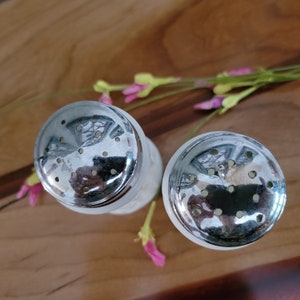 Vintage Fostoria Winburn White Milk Glass Salt and Pepper Shakers With ...