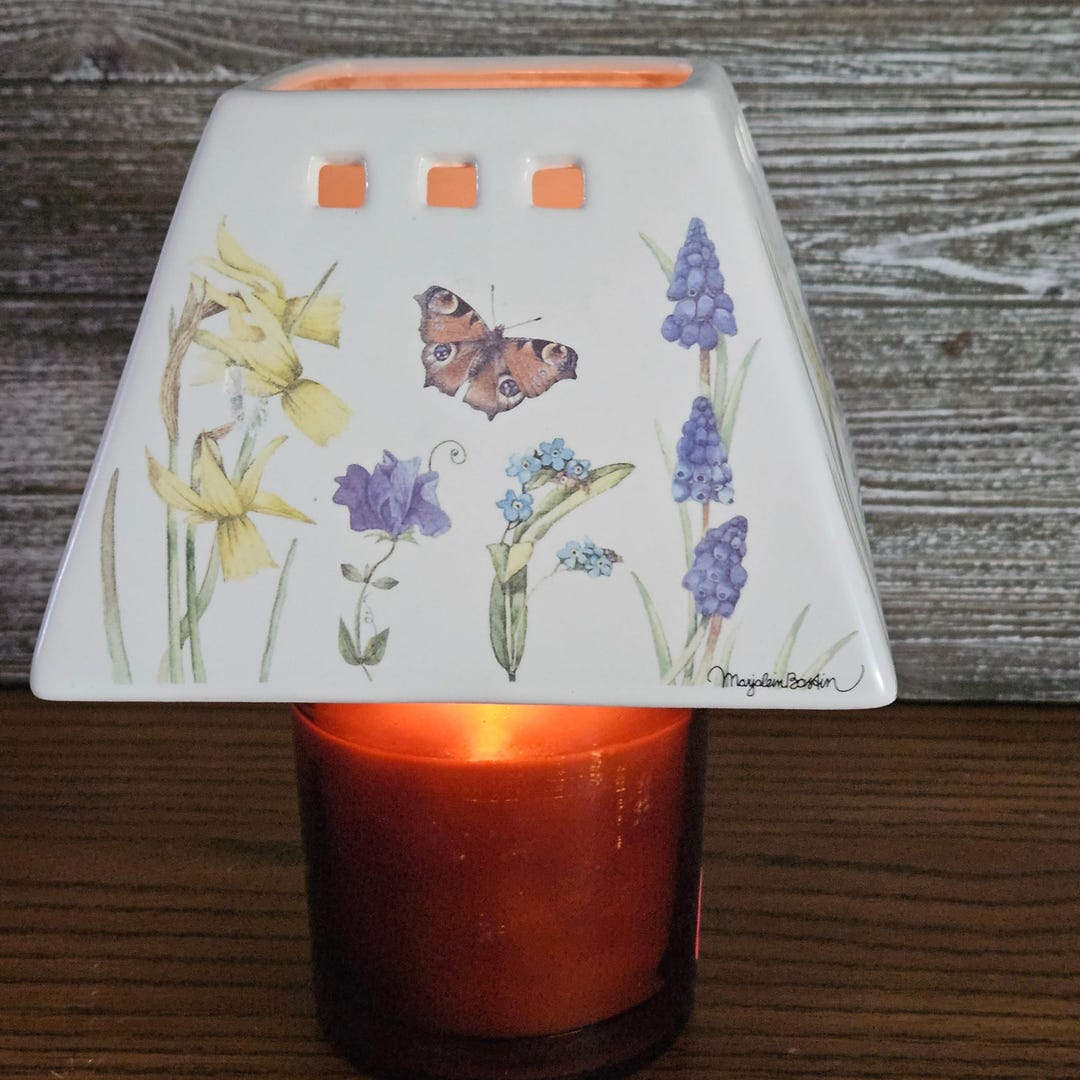 Square Ceramic Candle Shade for Jar Candle Signed Marjolein Bastin for ...