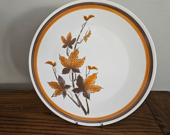 Vintage Ironstone Ware 12" Chop Plate or Round Platter Autumn Leaves by ...
