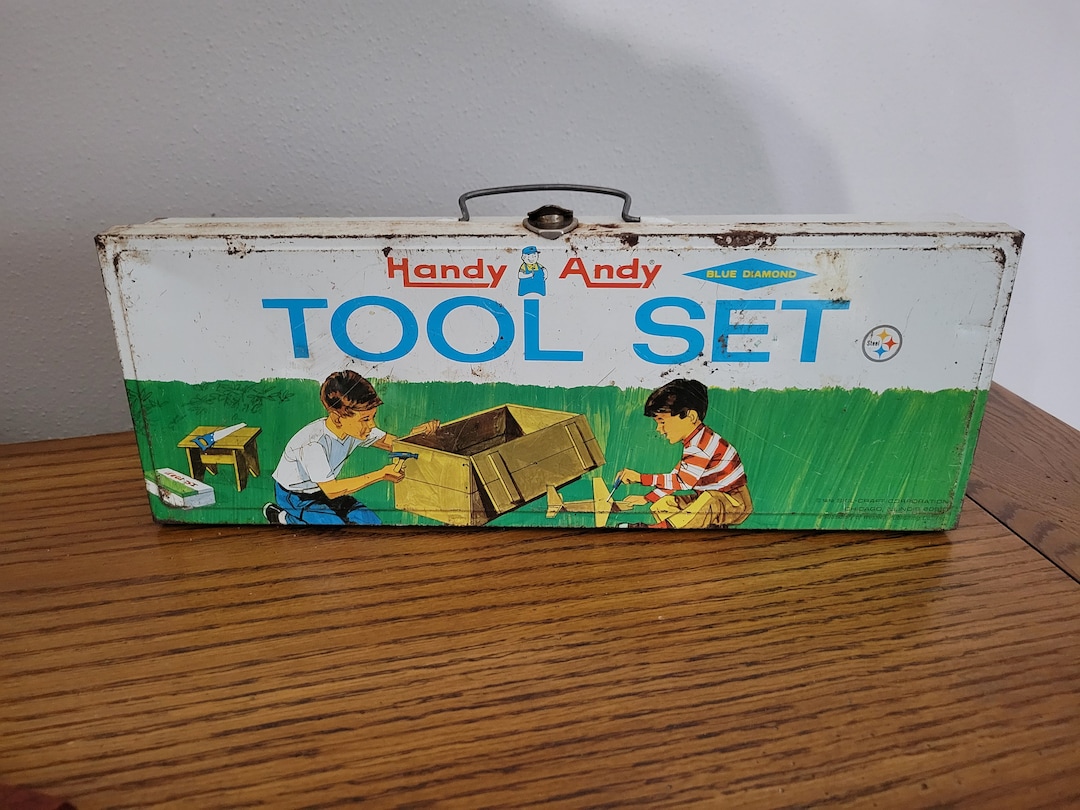 Vintage Handy Andy Tool Set Metal Box - 1972 Skil-craft - Etsy