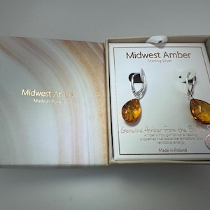 Sterling Silver Genuine Baltic Amber Teardrop Leverback Earrings - Etsy