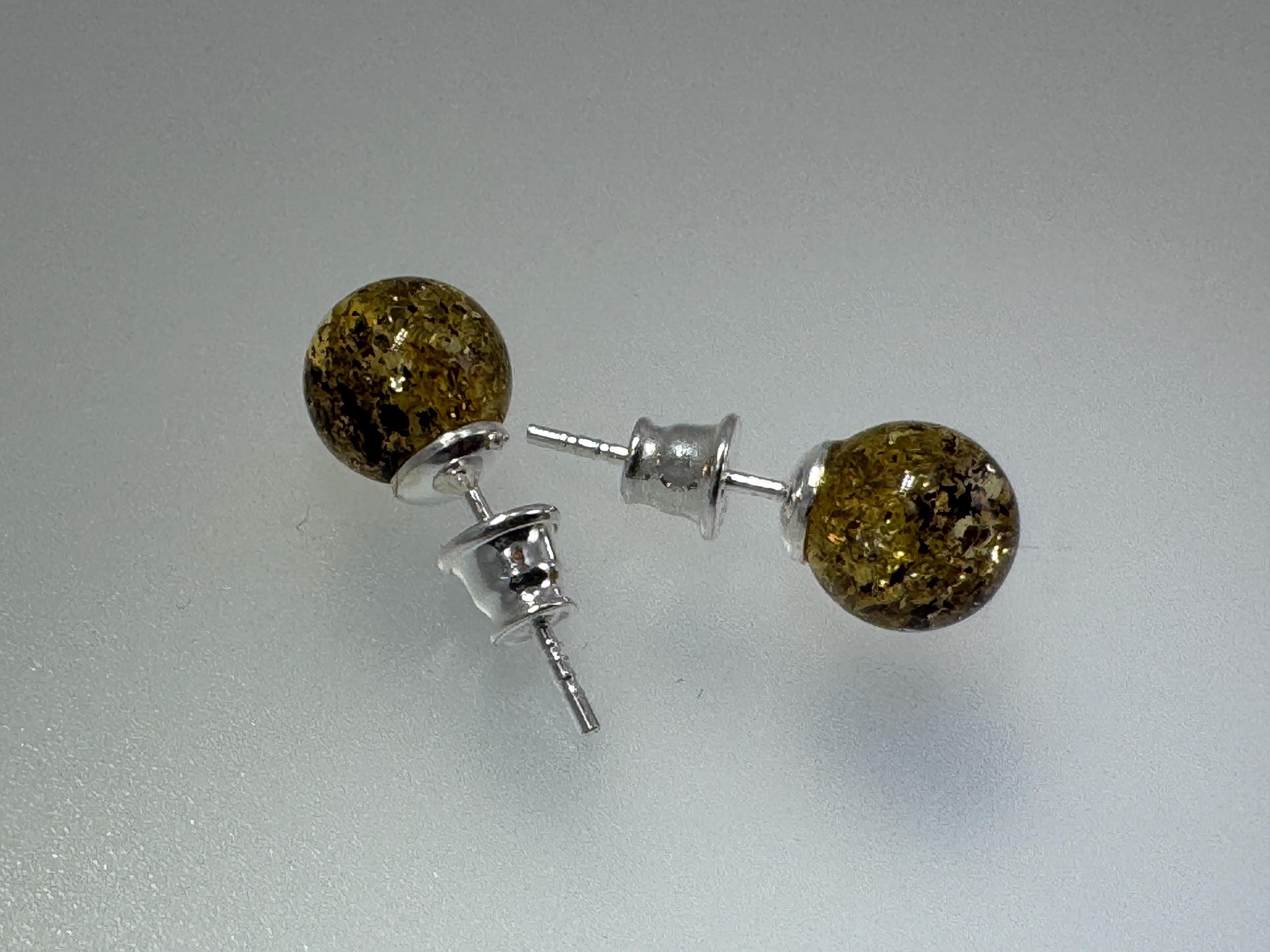 Classic Baltic Amber Ball Stud Post Earrings – Everyday Elegance in ...