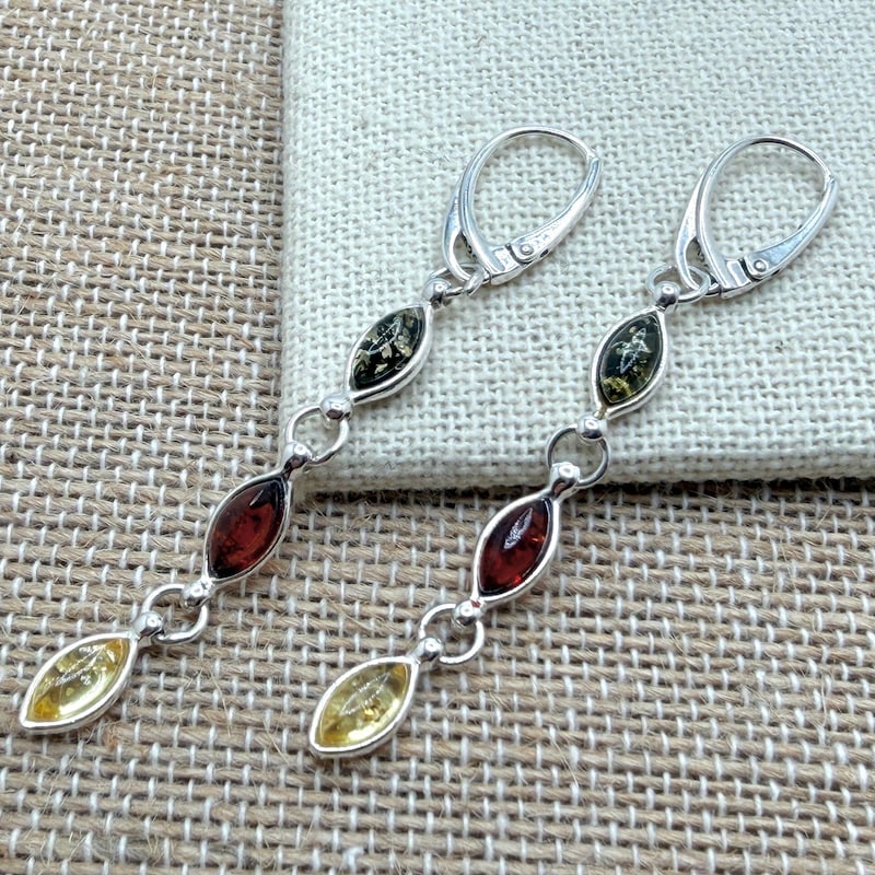 Lemon Amber Drop Earrings - Etsy