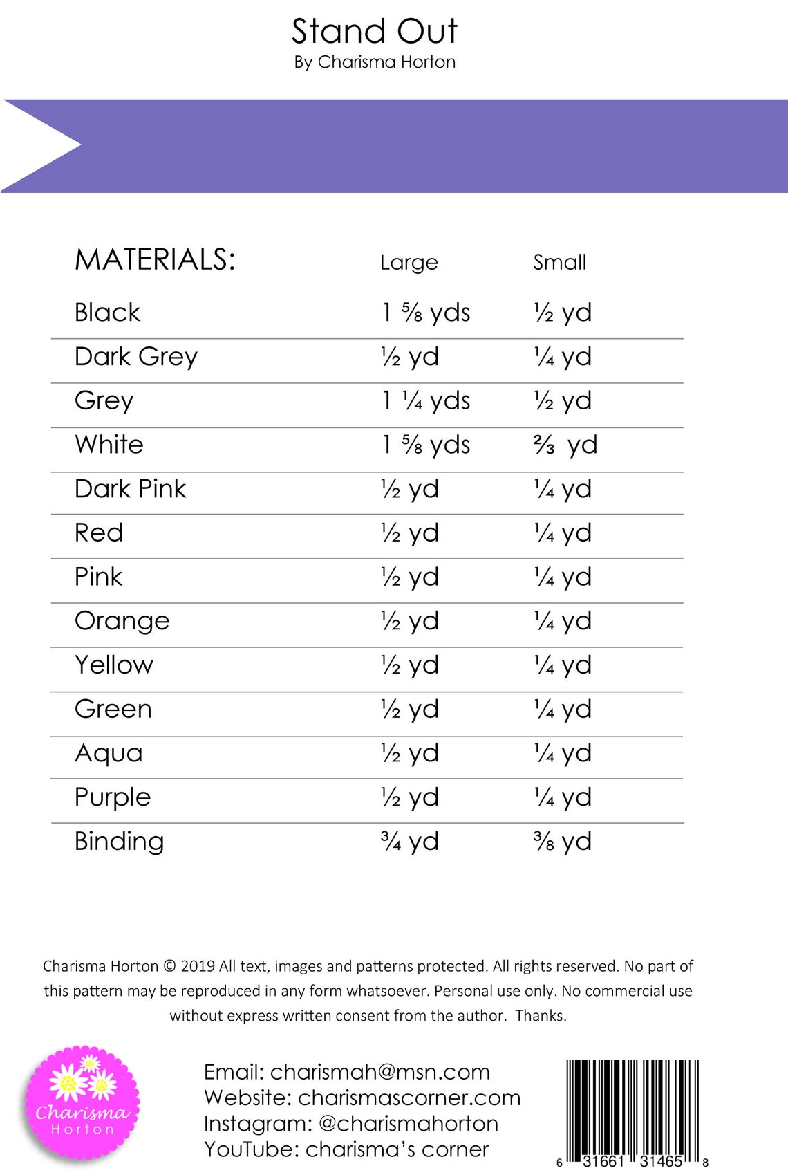 Stand Out PDF Pattern | Etsy